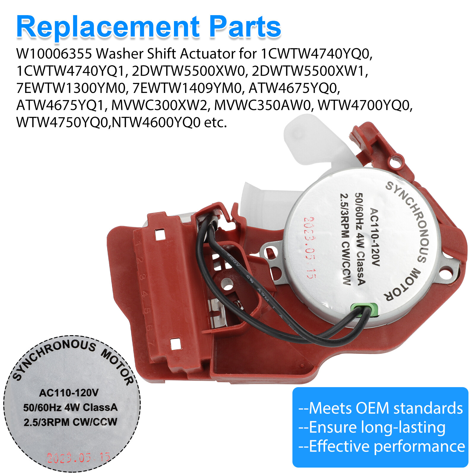 WPW10006355 Washer Washing Shift Actuator W10006355 for sale online | eBay