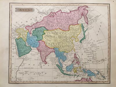 1839 Antique Map; Asia after John Russell - scarce map | eBay