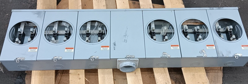 DURHAM 1005380A 300/250 AMP 6-GANG METER BANK 100A PER POS 4-JAW ...