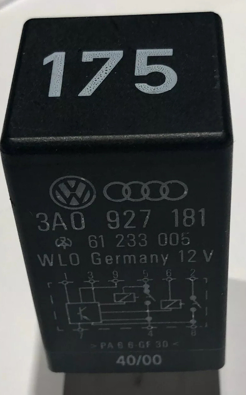 12V 9Pin # 3A0927181 / 61233005 / No. 175 _TESTED RELAY_ VW Audi Seat ...