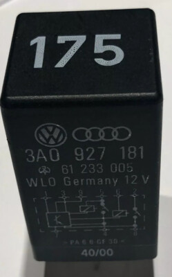 12V 9Pin # 3A0927181 / 61233005 / No. 175 _TESTED RELAY_ VW Audi Seat ...