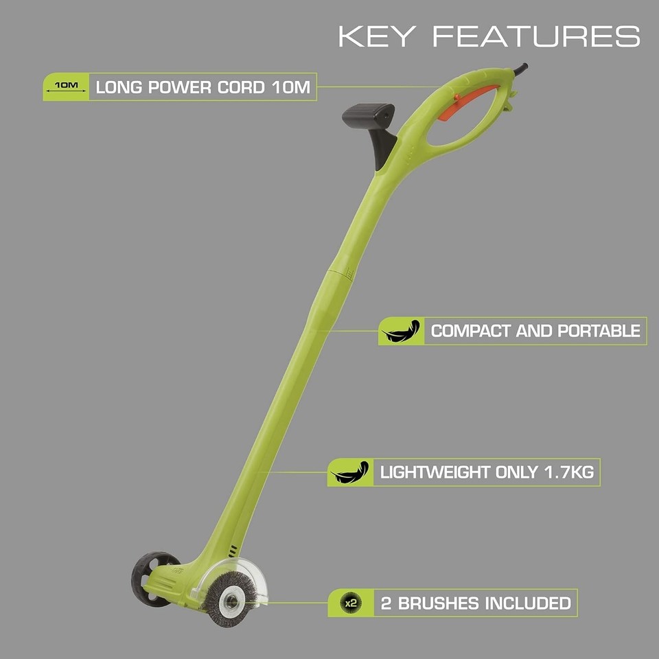 Garden Gear Outdoor Electric Weed Sweeper Moss Remover Patio Cleaner ...