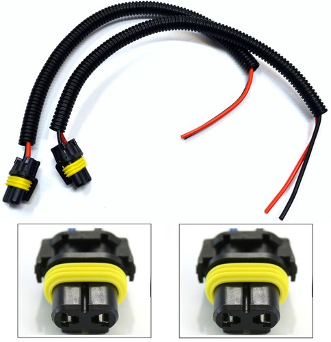 Extension Wire Pigtail Female 9012 HIR2 Two Harness Head Light Bulb ...