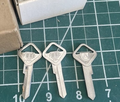 3 Ford USA Key Blanks Brass Old Vtg Three Star Part Number 1127 Odd ...