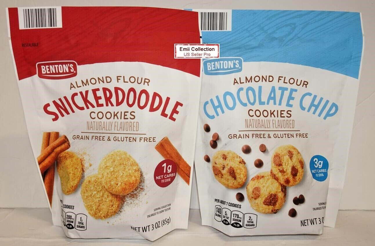 Benton’s Almond Flour Cookies Snickerdoodle & Chocolate Chip Bundle 3 ...