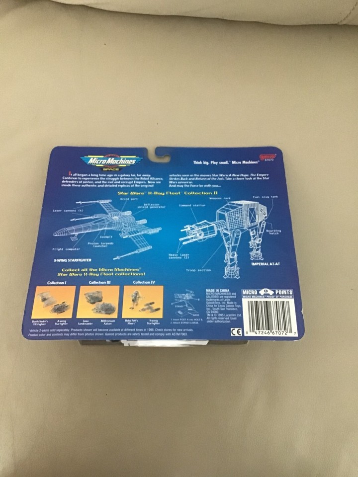 Galoob Star Wars Micro Machines Space X-Ray Fleet Collection II (2) AT ...