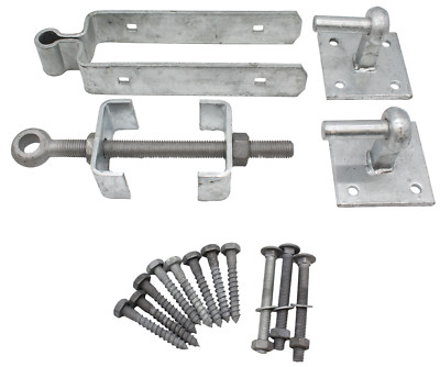 Field Gate Hinges Adjustable Set Farm Driveway 5bar Heavy Duty Bottom ...