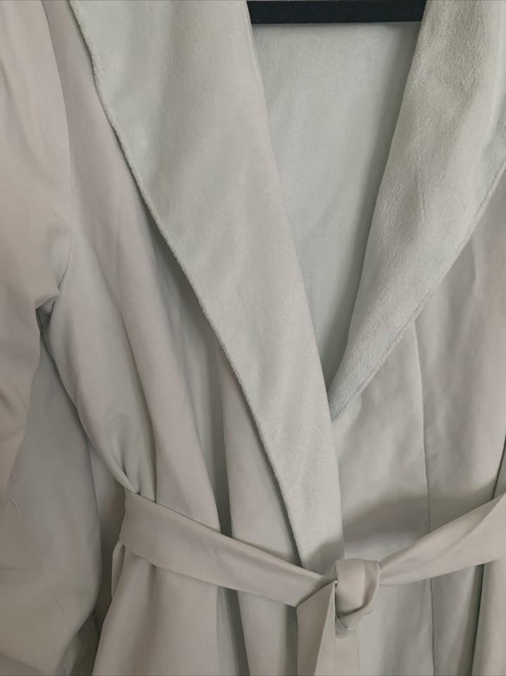 Women’s small Mint Velour Wrap Robe Plush Soft Warm Long Spa Night ...