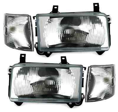 Headlights Black Front Indicator Left + Right for VW T4 1990-2003 | eBay UK