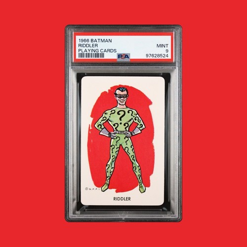 Vintage 1966 Batman Rookie Year Riddler Playing Card PSA 9 Mint Very ...