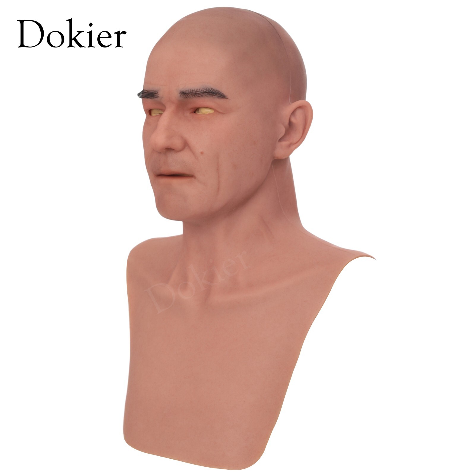 Realistic Soft Silicone Man Mask Full Face Head Mask Props Cosplay ...