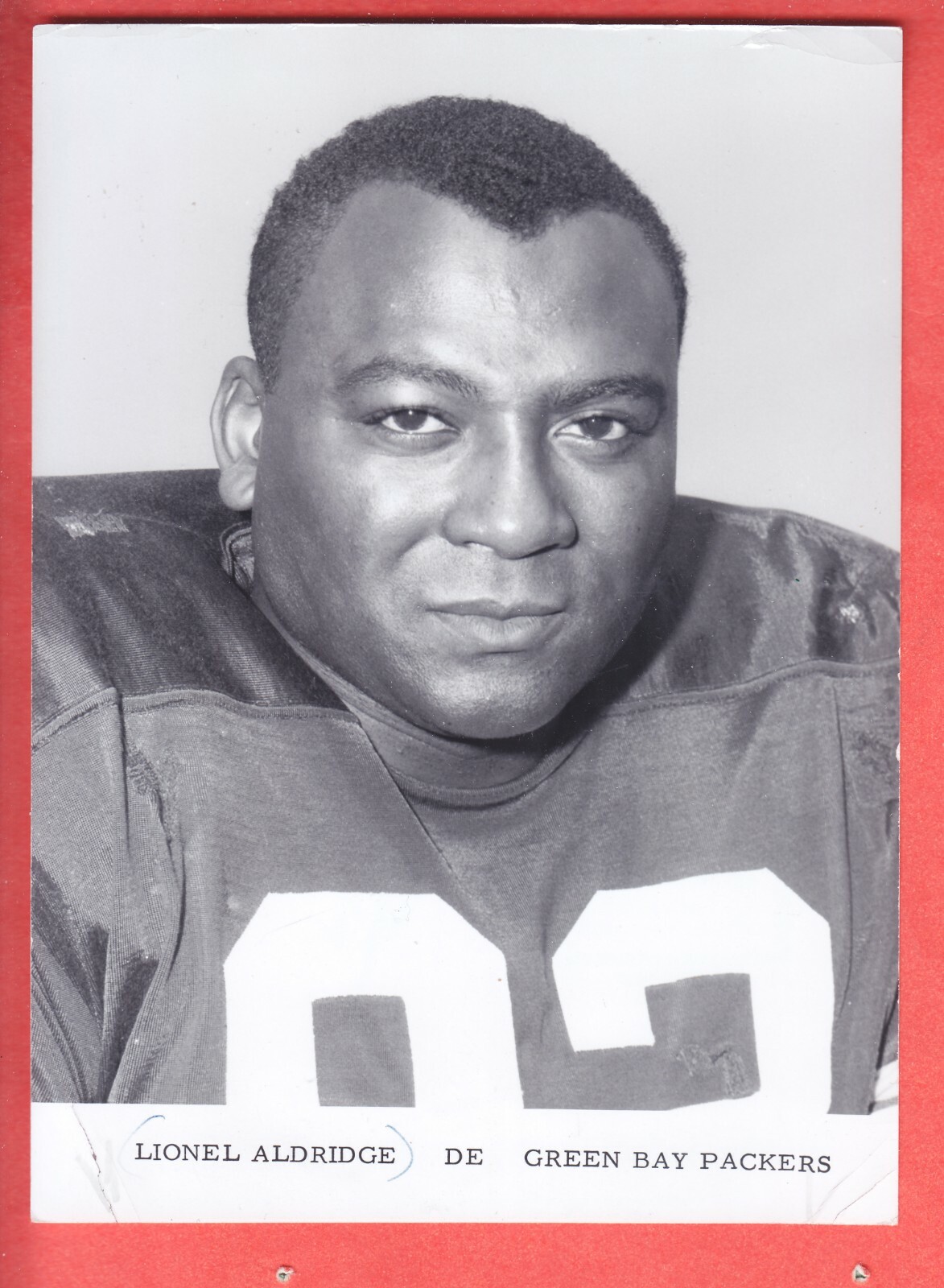 1972 GREEN BAY PACKERS TEAM ISSUE 5 X 7 GLOSSY TYPE 1 LIONEL ALDRIDGE ...