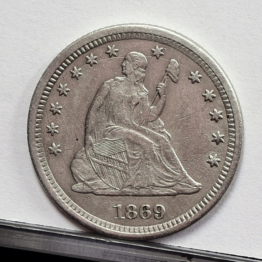1869-S Liberty Seated Quarter - Ch XF Details, Cleaned (#55418-L) | eBay