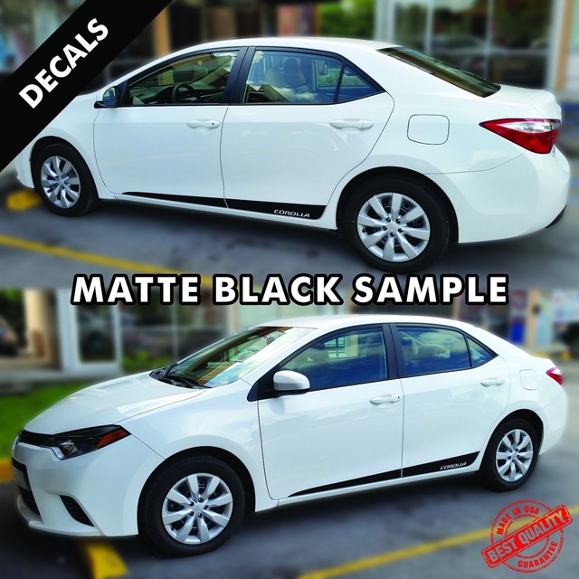 Toyota Corolla Pre-Cut Side Stripes Rocker Panel Decals Vinyl 2015 to ...