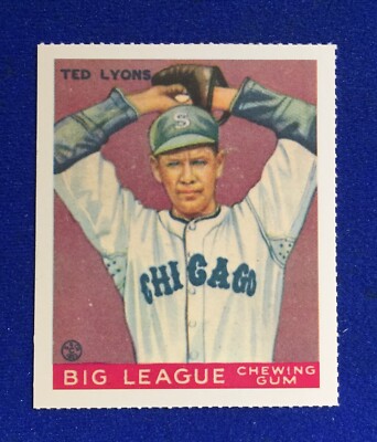 1933 Goudey Ted Lyons Baseball Card #7 Chicago White Sox HOF - Old 1978 ...