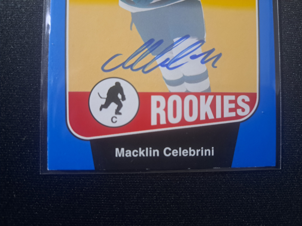 Macklin Celebrini 2024-25 Parkhurst Champions #245 Rookies Blue Auto 12 ...