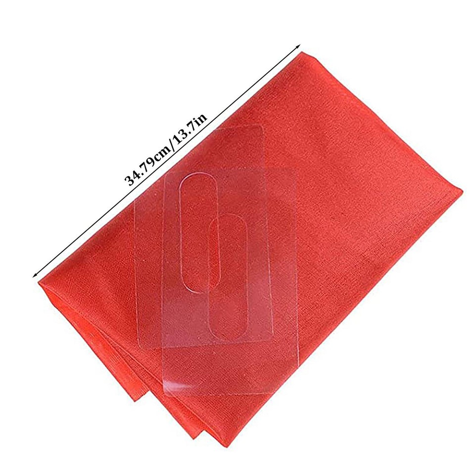 13.7" Square 1-6Pcs Red Magic Silk Scarf Handkerchief Magicians Trick ...