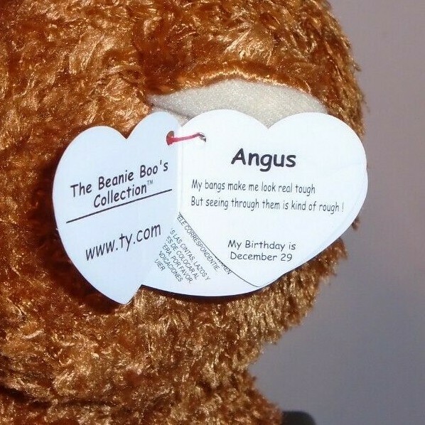 Ty Beanie Boos ANGUS Scottish Highland Cow Medium 9" NEW MWMTs Plush ...