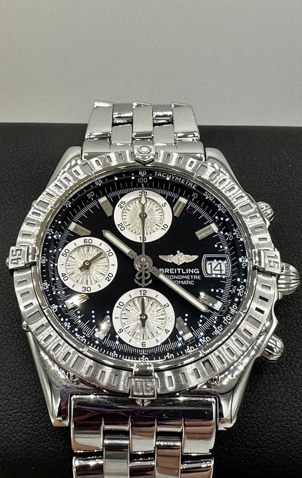BREITLING Chronomat A13352 Chronograph 39mm Swiss Automatic Black Dial ...