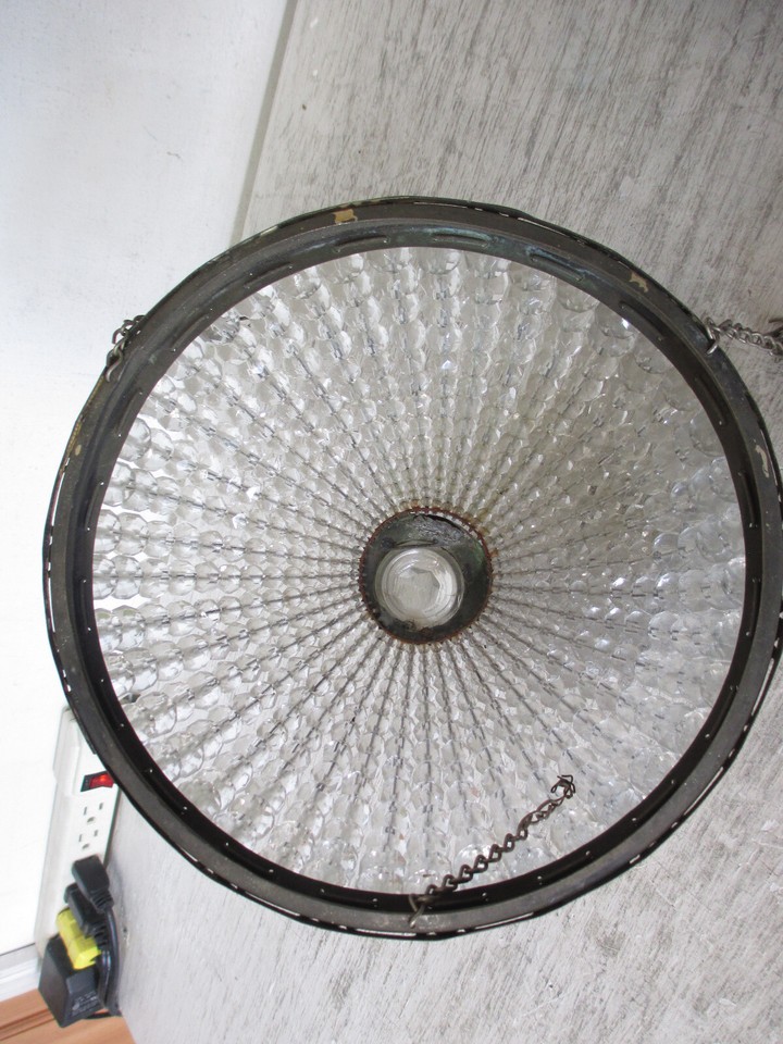 Antique Crystal Beaded Strand Light Fixture Hanging Dome Ceiling ...