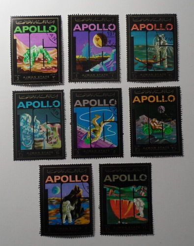 STAMPMART : AJMAN SPACE RESEARCH / APOLLO 8v CTO FINE USED STAMPS | eBay