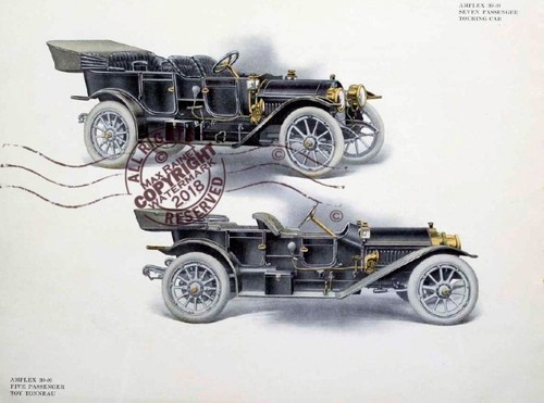 1911 Amplex Motor Cars 30-50 CATALOGUE valveless 2-cycle engine Touring ...