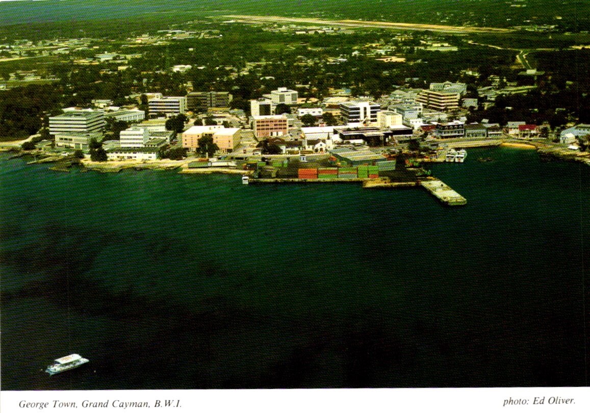 George town Grand Cayman BWI islands aerial view postcard | eBay