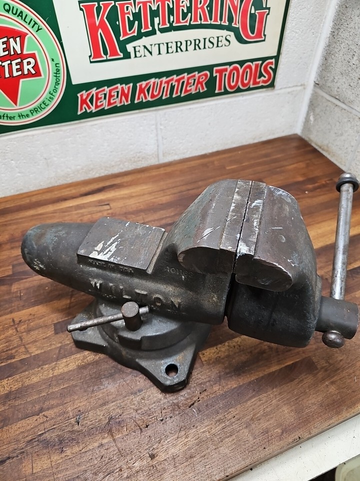 S6- Vintage WILTON 450 BULLET VISE W/ SWIVEL BASE, 4-1/2" JAWS SCHILLER ...