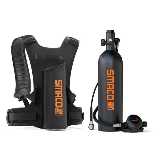 SMACO Portable Scuba Tank Set,Lung Diving Tank 2L,30-35 Minutes Backup ...
