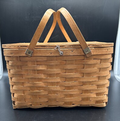 Vintage West Rindge NH Picnic Pie Basket with Riser Tray | eBay