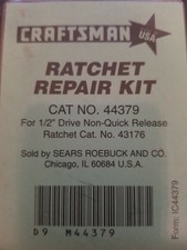 Craftsman Ratchet Repair Kit USA 1/2″ 43445 Non Quick 43176 & Torque ...