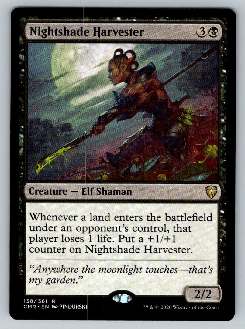 2020 MTG Commander Legends Regular Rare NM Nightshade Harvester 138/361 ...