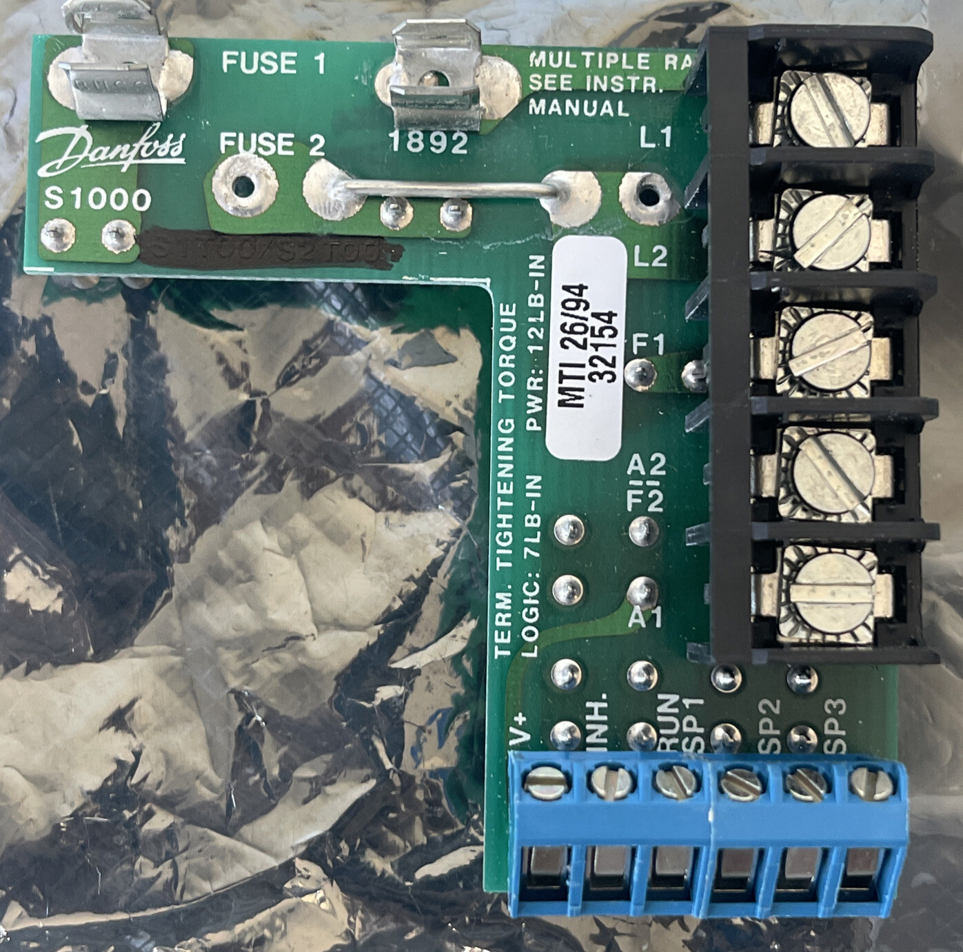 Danfoss S1000 Terminal Board for Varispeed No Box* for sale online | eBay