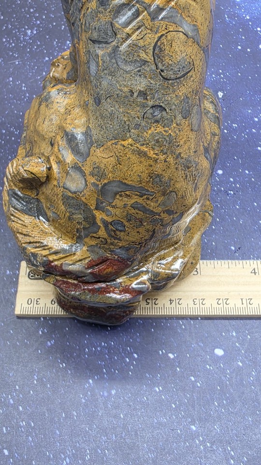 Large Mountain Jasper Hand Carved Wolf, Crystal Wolf Howling Wolf ...