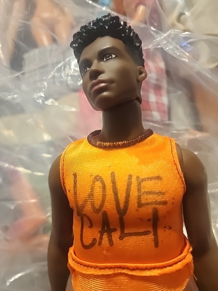 Barbie Fashionistas Ken Broad, Black Curly Hair, Multi-Colored Camo ...