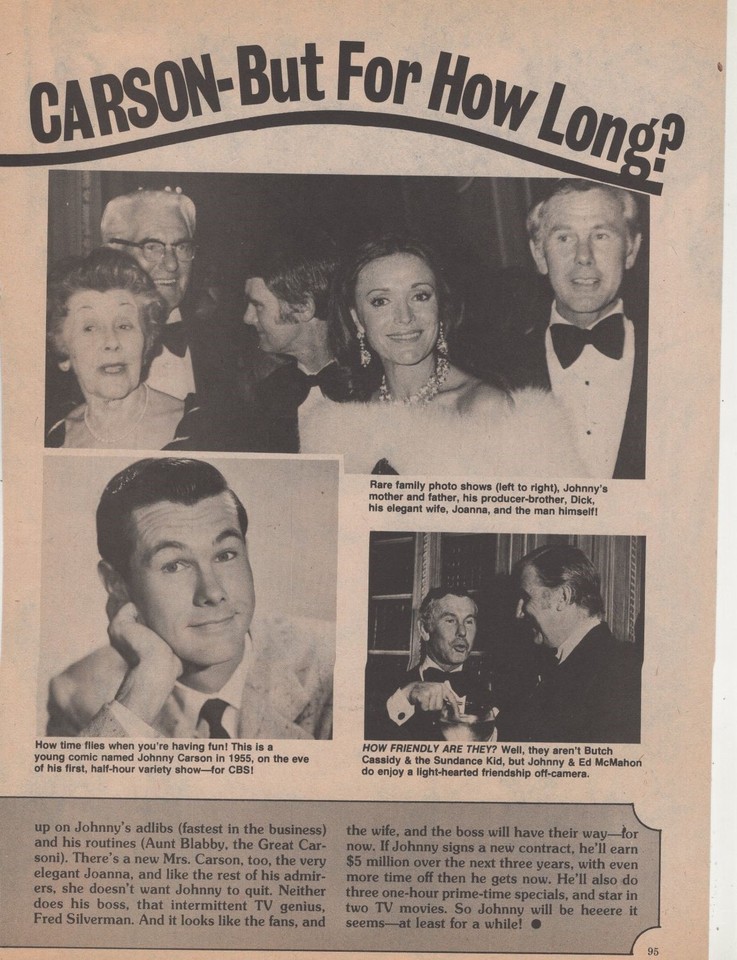 Star Trek pinup Leonard Nimoy William Shatner Johnny Carson Joanna Ed ...