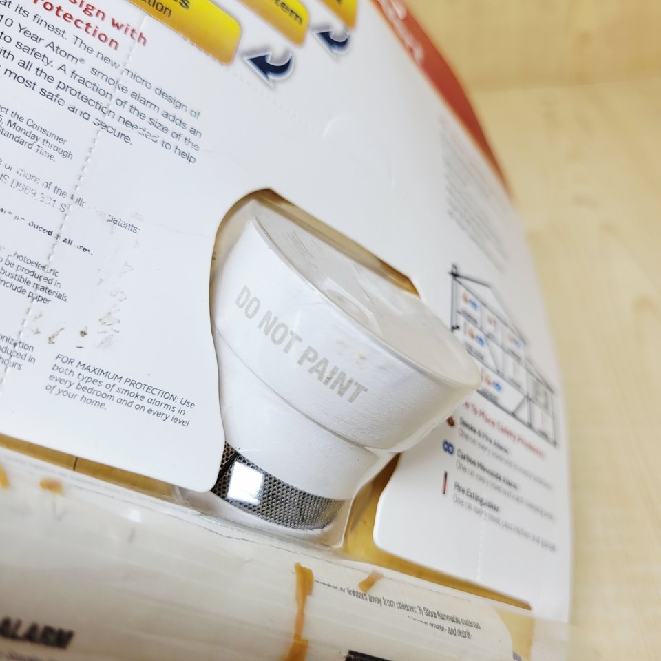 First Alert ATOM Smoke & Fire Alarm 10 Year Maximum Protection Model # ...