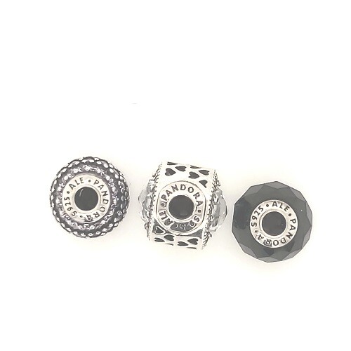 Pandora 925 Essence assorted Patience, Strength, Faith slide bead Charm ...