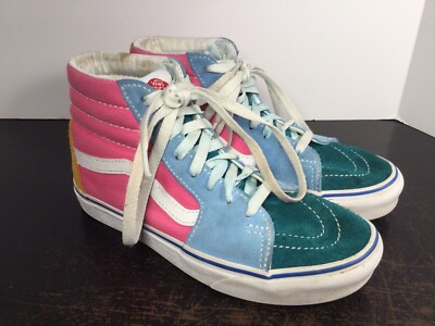 Vans High Top Skateboarding Sneakers 500714 Women’s 6 Men’s 4.5 Rainbow ...
