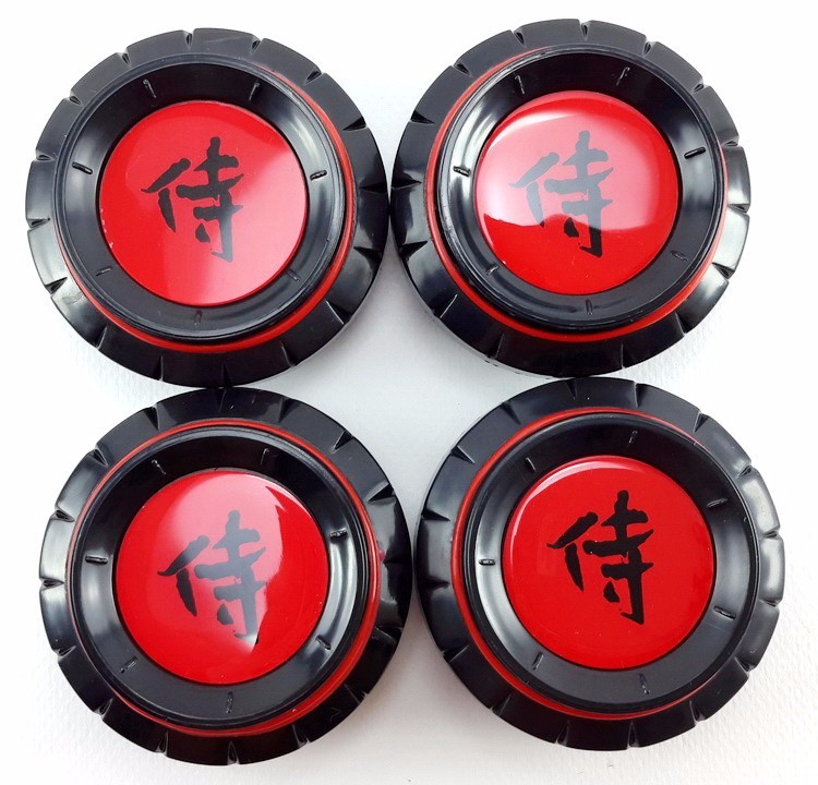 CENTER CAPS HUB SAMURAI Black SIZE 58mm. Parts For Wheels LENSO Cars ...