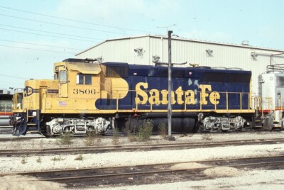 ATSF 3806 SANTA FE Railroad Train Locomotive Original 1992 Photo Slide ...