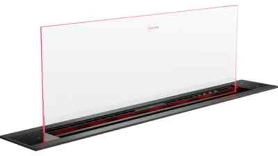 Neff I98WMM1S7B Clear Glass Illuminated Downdraft Extractor Fan - Black ...