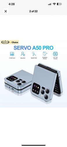 Servo A50 Pro Flip Phone 2 Sim Cards FM Radio Electric Tourch Automatic ...