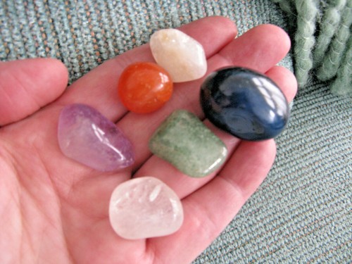 NEW NATURAL "MONEY, WEALTH & GOOD LUCK" CRYSTAL HEALING STONE SET OF 6 ...