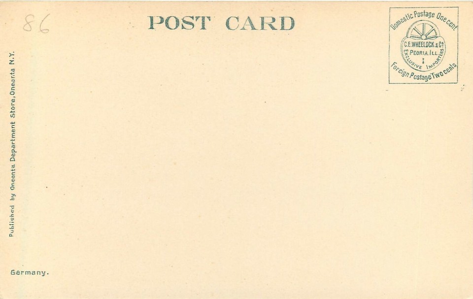 c1906 Chromolithograph Postcard; Otego Creek, Oneonta NY Otsego County ...