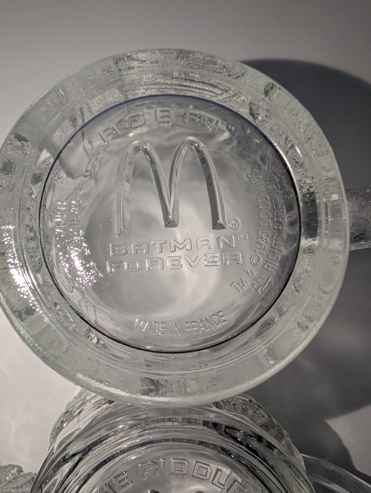 Batman Forever 1995 McDonald's Mugs Set Of 4. Batman, Robin, Riddler ...