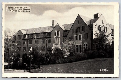 Postcard Sarah Williams Hall Michigan State College East Lansing B168 ...