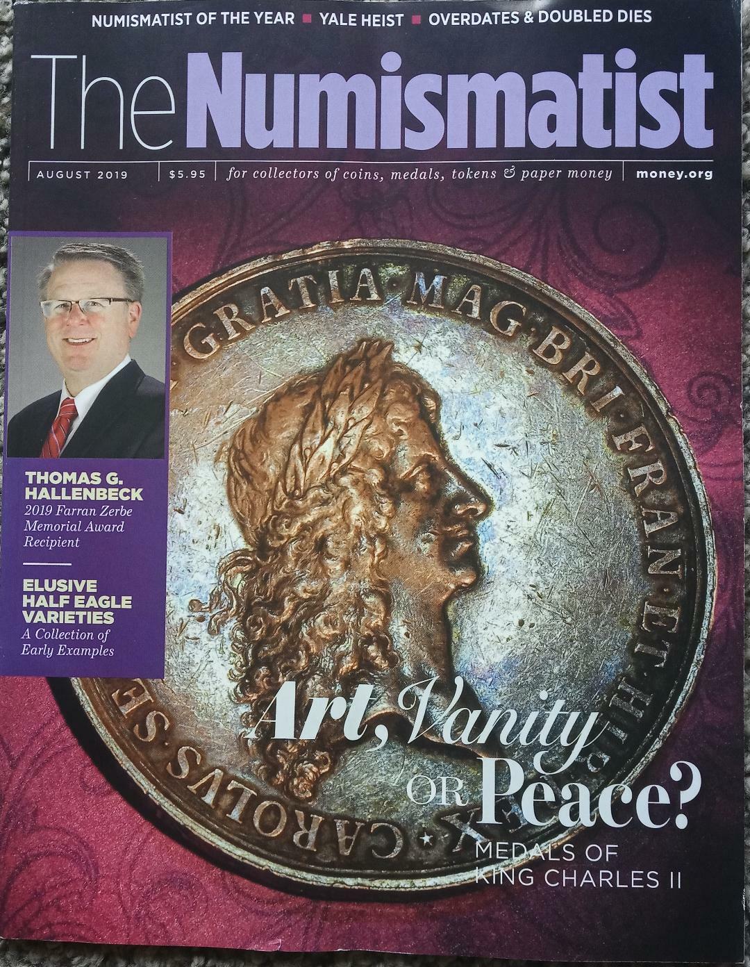 The Numismatist August 2019 Issue Magazine Coins Numismatic Paper Money ...