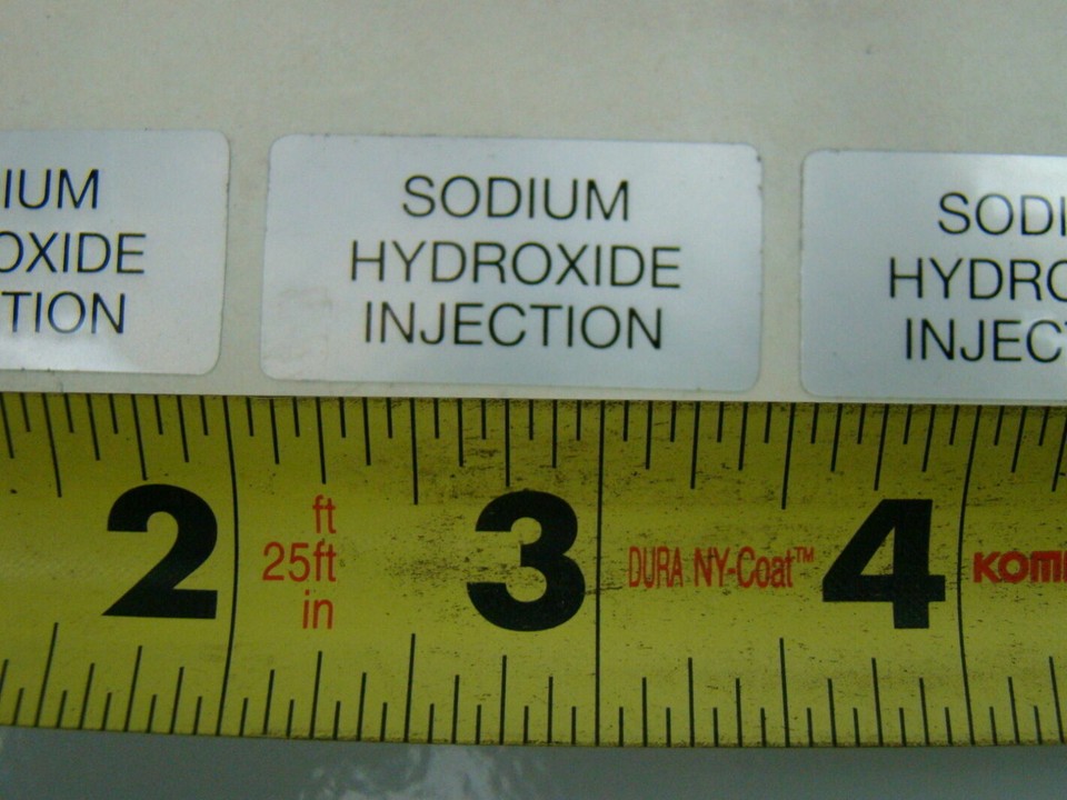 Sodium Hydroxide Injection Stickers | eBay UK