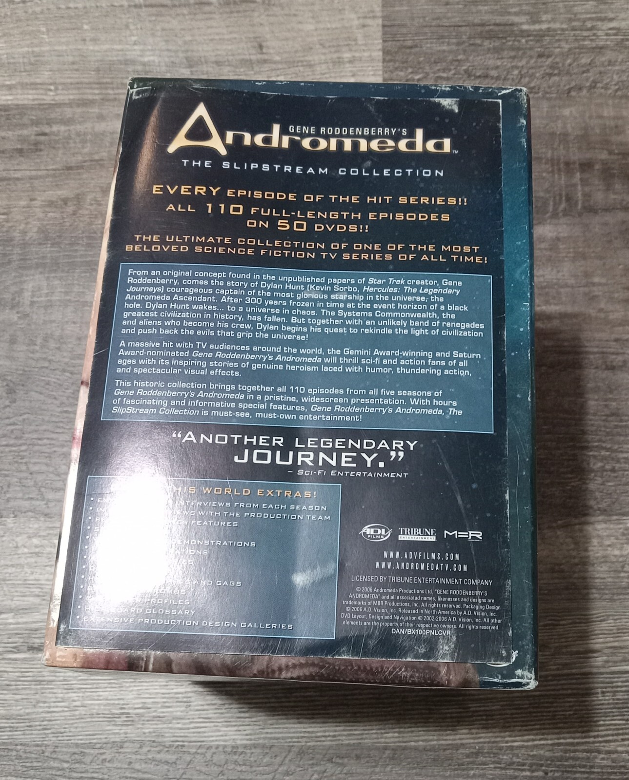 Gene Roddenberry's Andromeda DVDs complete series 50-DVD Slipstream Box ...
